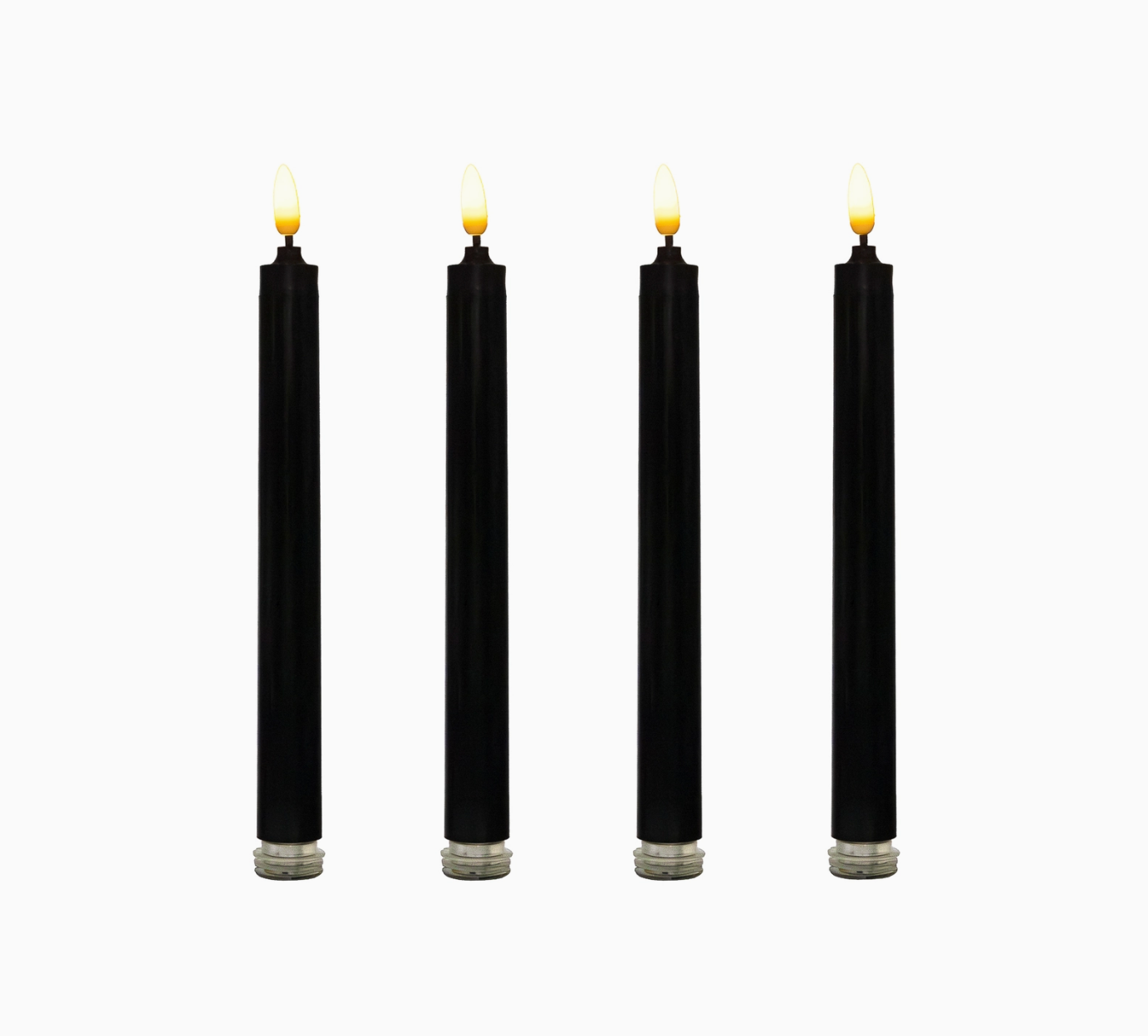 3d Wick Flame Taper Candles, Set of 4 | Charm House Decor